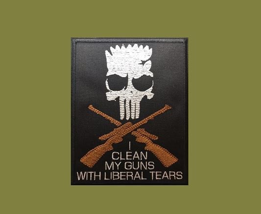 Bart Simpson The Punisher Cross bones Rifles I clean my guns with ...